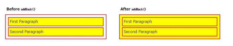 jQuery APIリファレンス .addBack() | TECH PROjin
