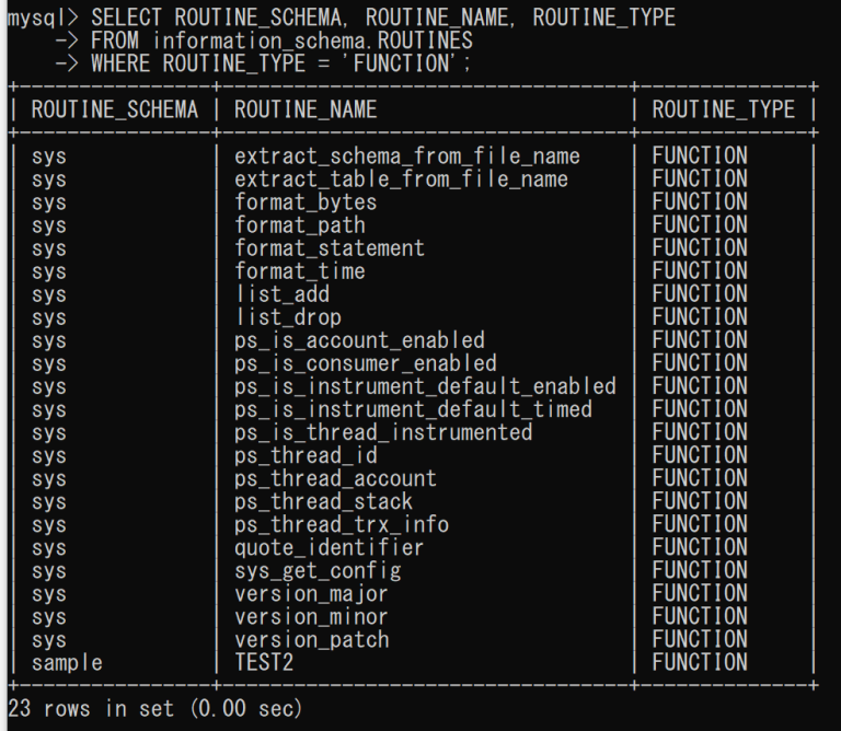 【SQL基礎】ストアドファンクションの削除、更新 | TECH PROjin