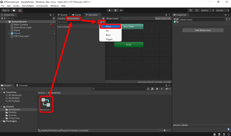 【Unity】3Dアクションゲームを作ろう！#4 アニメーションの作成 | TECH PROjin