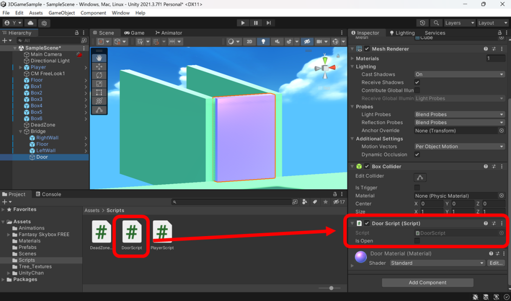 【Unity】3Dアクションゲームを作ろう！#8 ステージの作成（スイッチ・扉） | TECH PROjin
