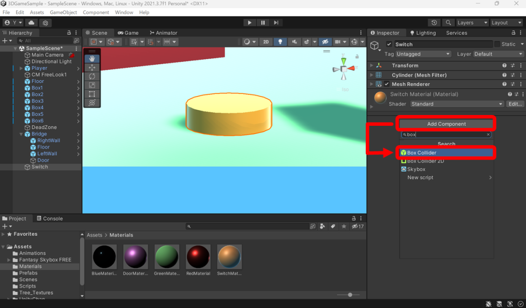 【Unity】3Dアクションゲームを作ろう！#8 ステージの作成（スイッチ・扉） | TECH PROjin