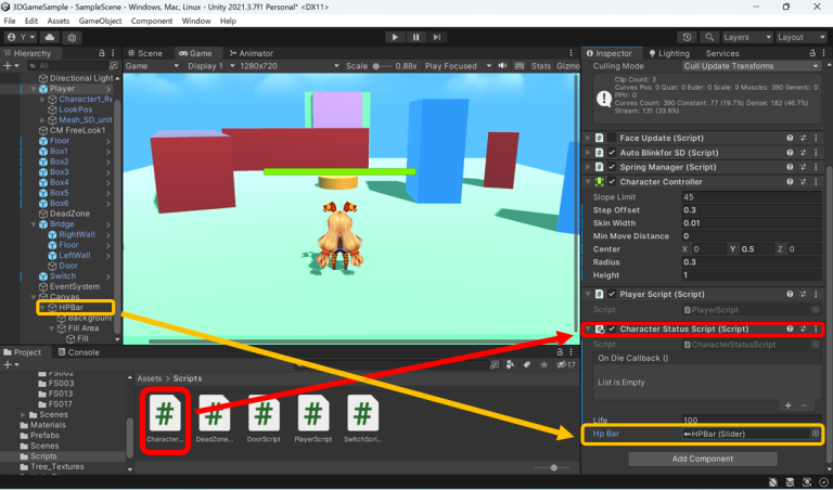 【Unity】3Dアクションゲームを作ろう！#9 プレイヤーのHP管理 | TECH PROjin
